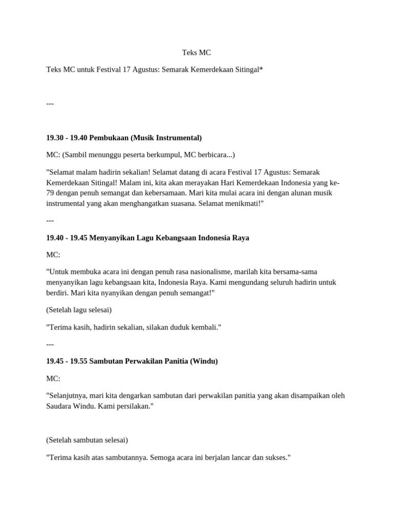 Teks MC | PDF