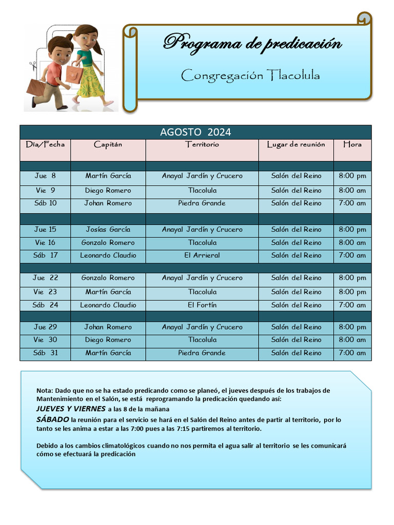 Programa de Predicación | PDF