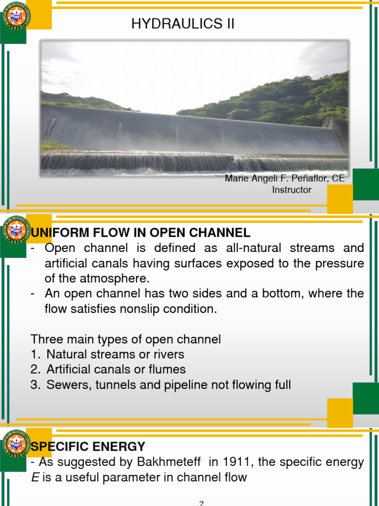 Uniform FLow in Open Channel | PDF