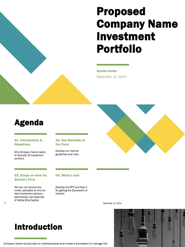 HIE Model Investment Portfolio | PDF | Financial Services | Financial ...
