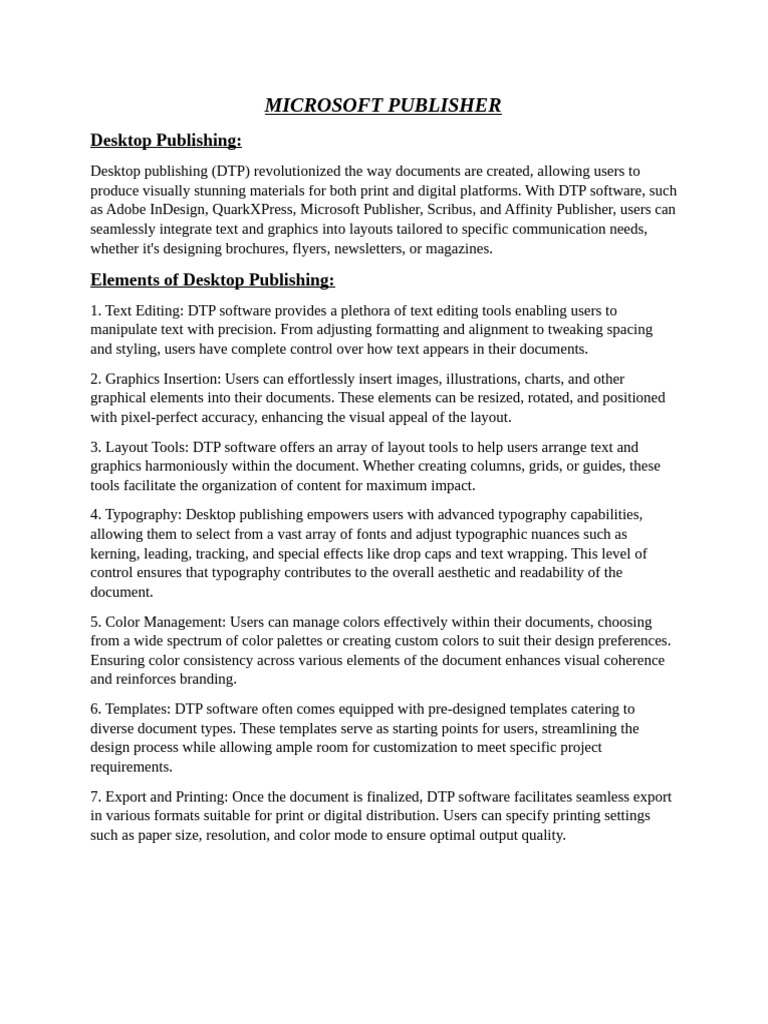 Microsoft Publisher | PDF