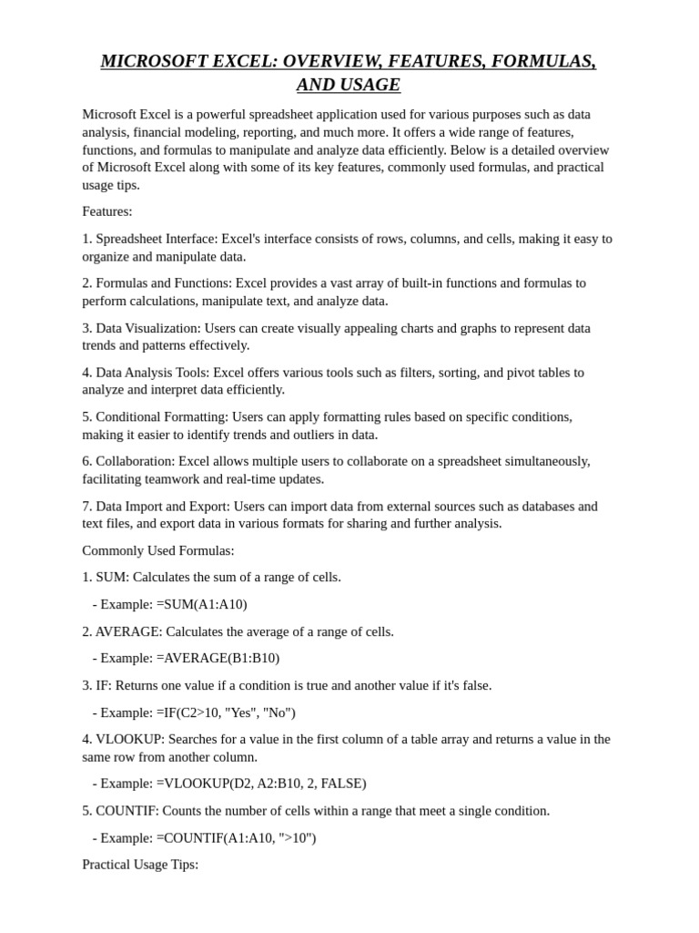 Microsoft Excel Pdf Microsoft Excel Spreadsheet