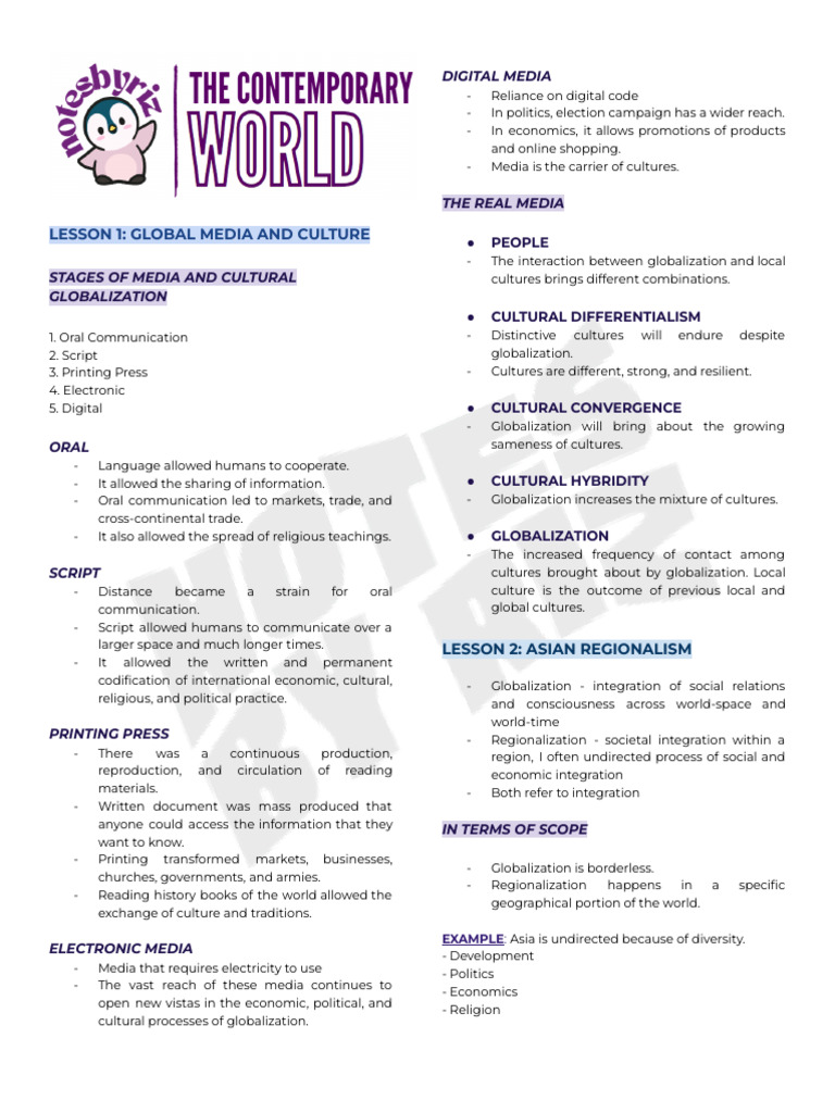 The Contemporary World | PDF