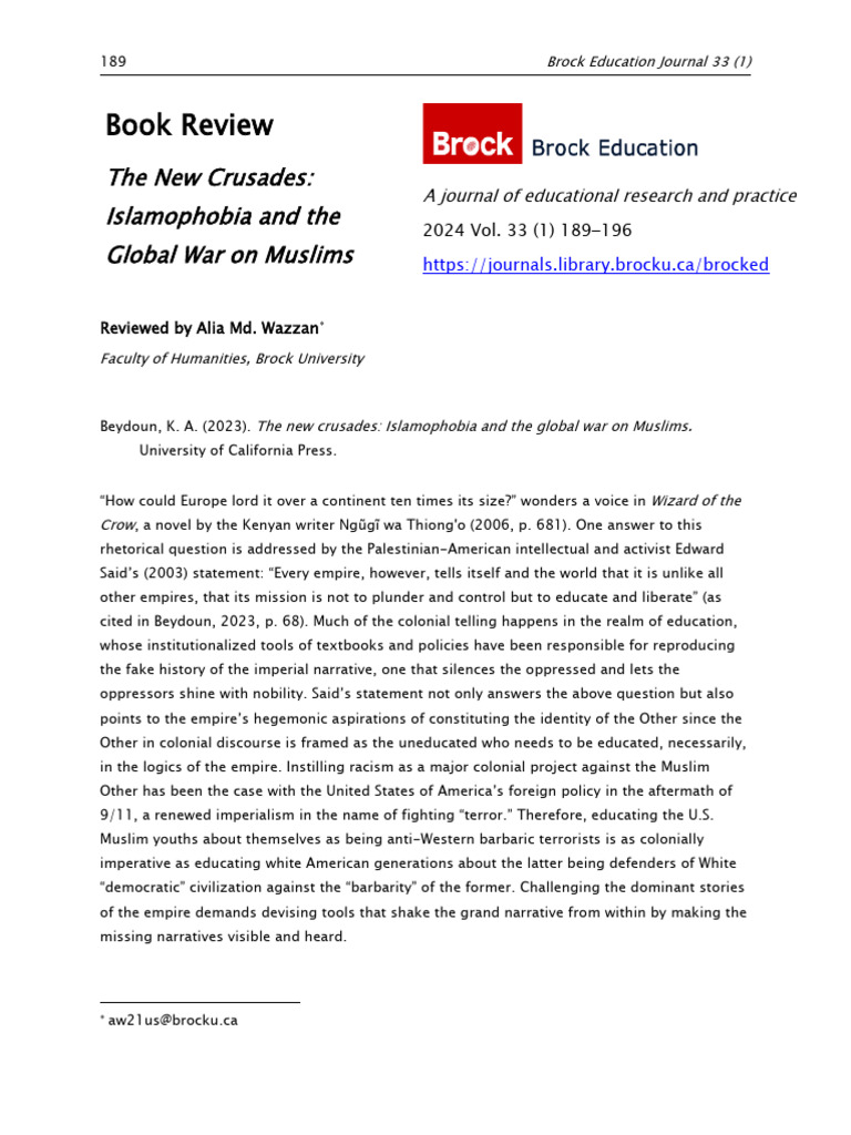 14 BEJ 33 (1) Wazzan - Book Review - (14 Feb 2024 - FINAL) | PDF | Intersectionality | Social ...