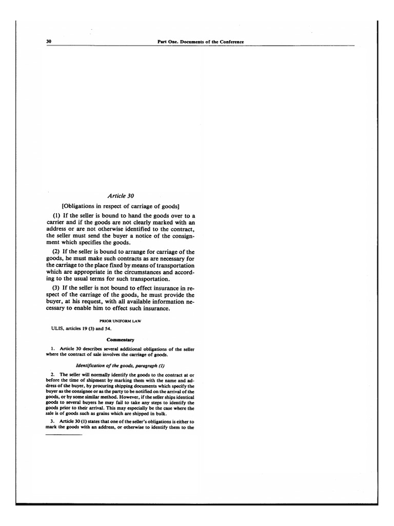 Secretariat-Commentary Article 32 CISG | PDF
