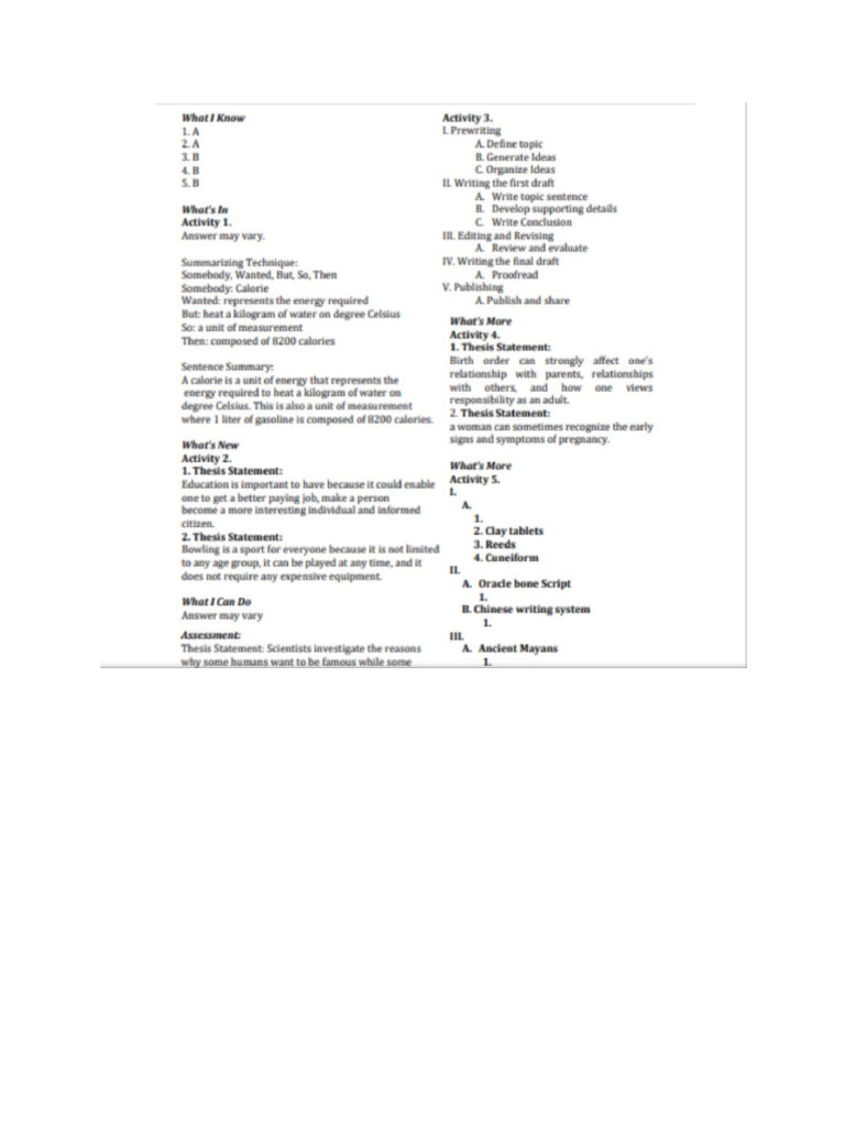 Answer Key EAPP | PDF