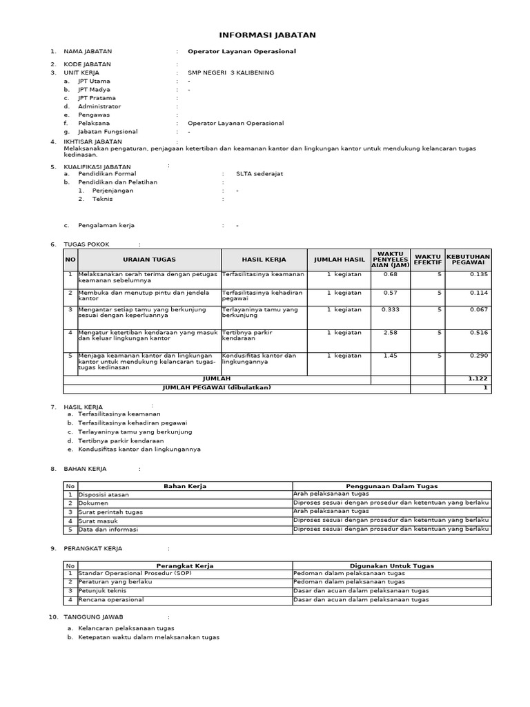 Pengelola Umum Operasional 3 Keb. 1 | PDF