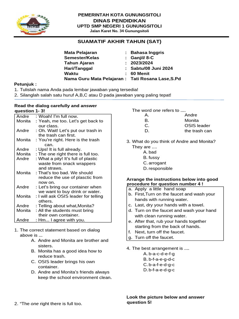 SAT English 8C Mei 2024 | PDF