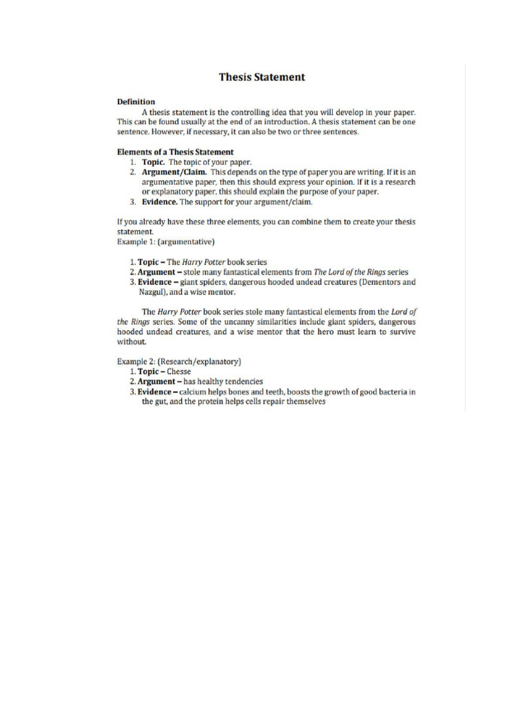 Eapp Thesis Statement Reviewer | PDF