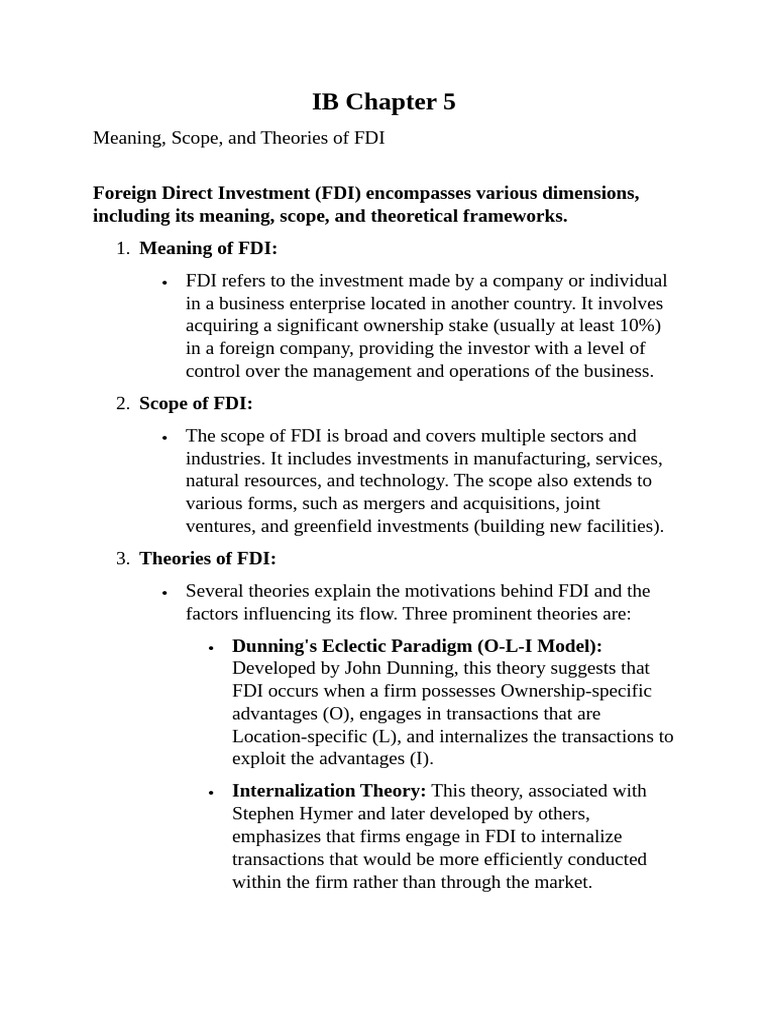 IB Chapter 5 | PDF
