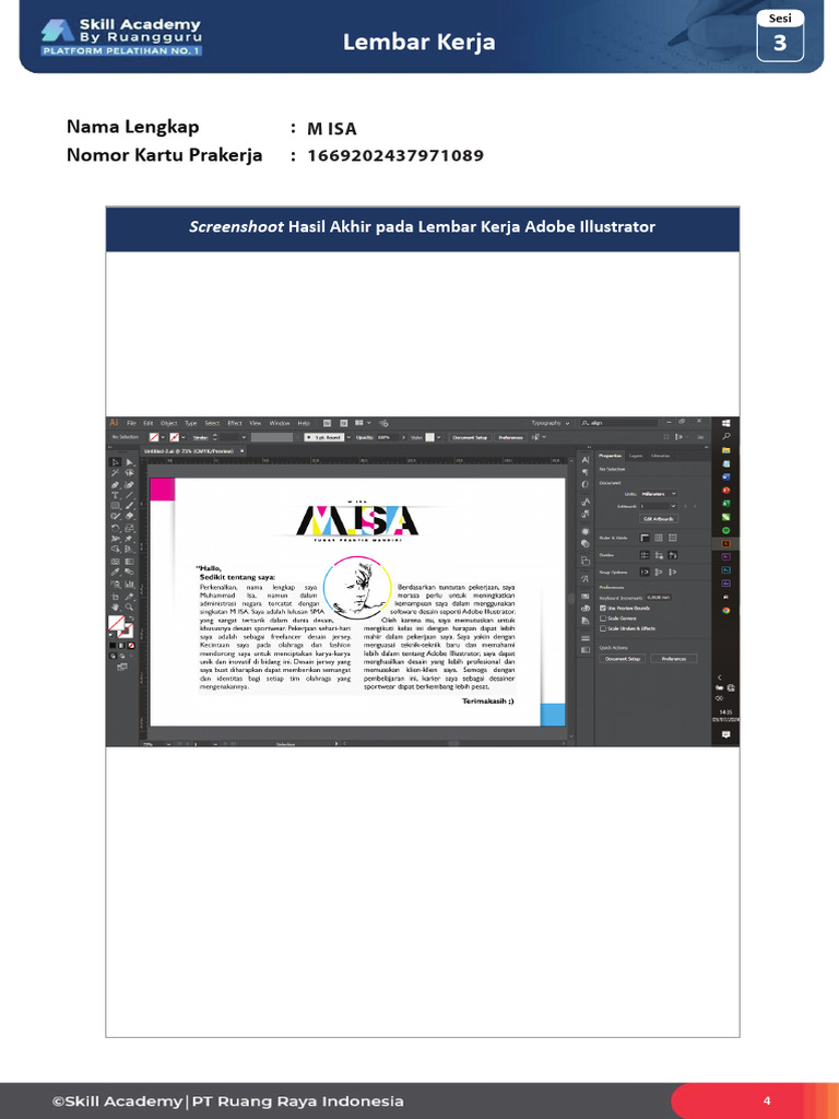 Biografi Dengan Typography | PDF | Seni | Komputer