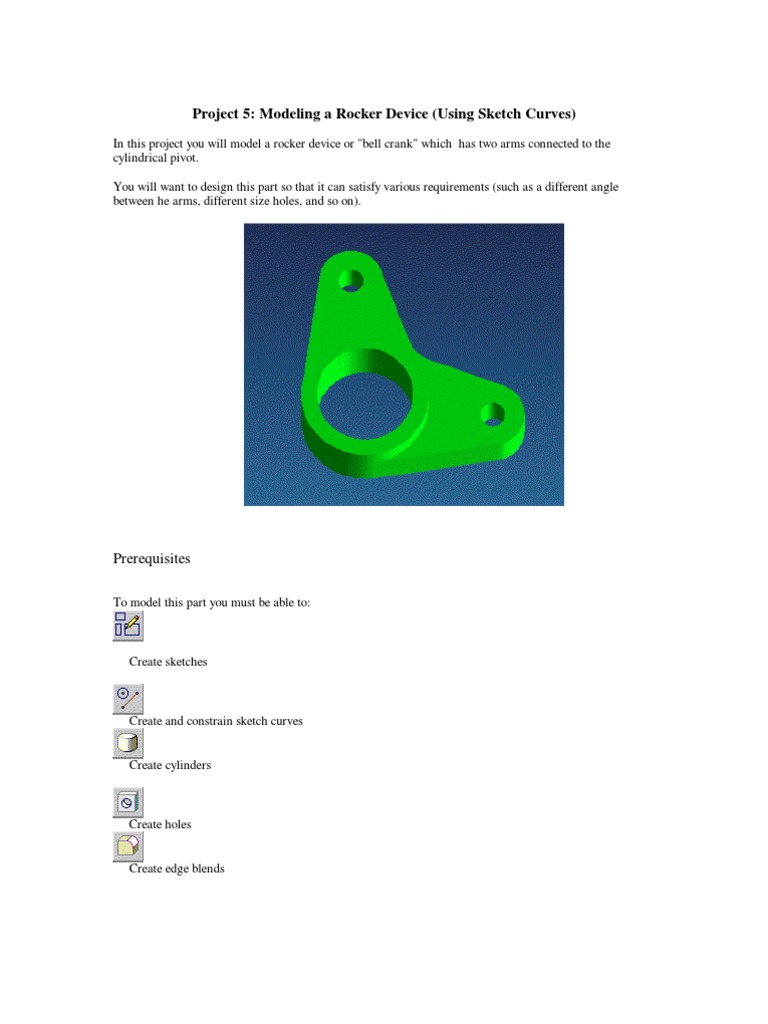 Project 5: Modeling A Rocker Device (Using Sketch Curves ...
