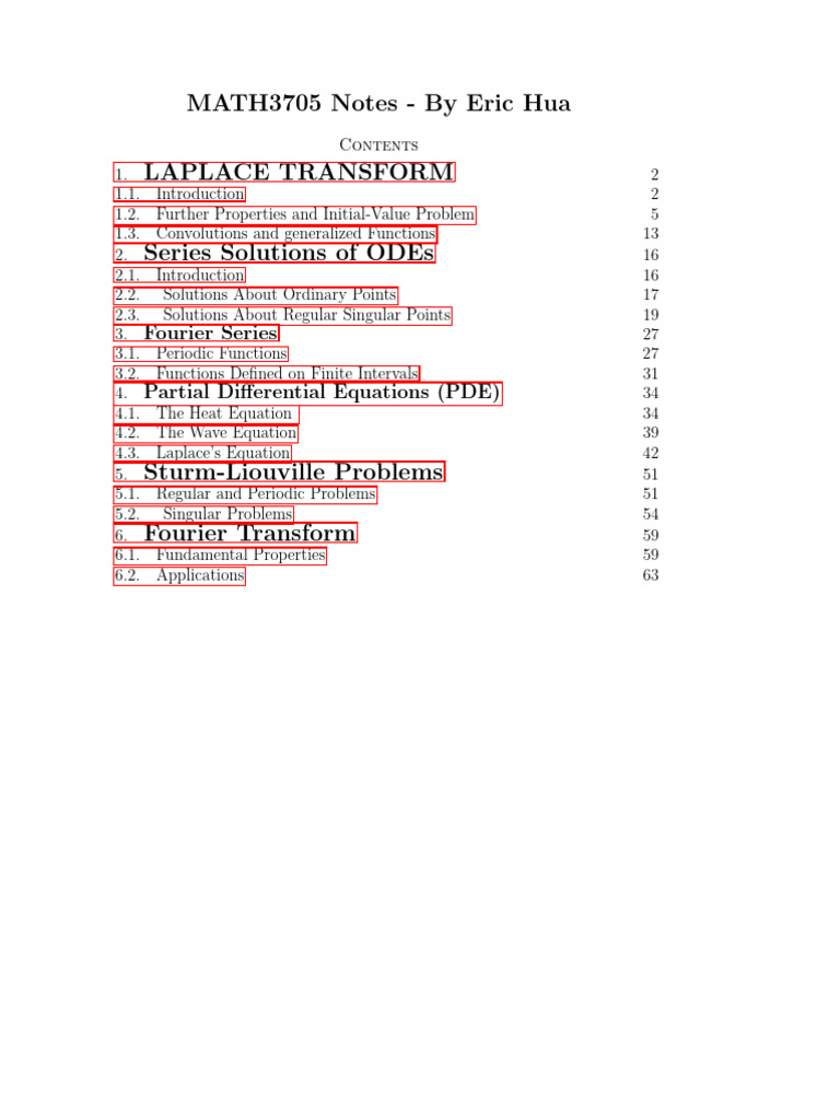 Math 3705 Notes | PDF