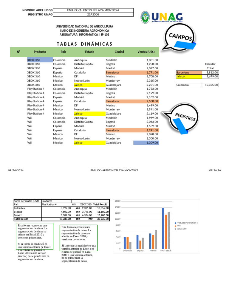 Tablas Dinamicas #1 (Emilio Zelaya) | PDF