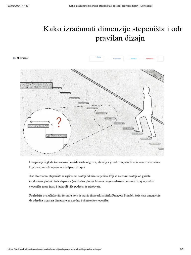 Kako Izračunati Dimenzije Stepeništa I Odrediti Pravilan Dizajn - M ...