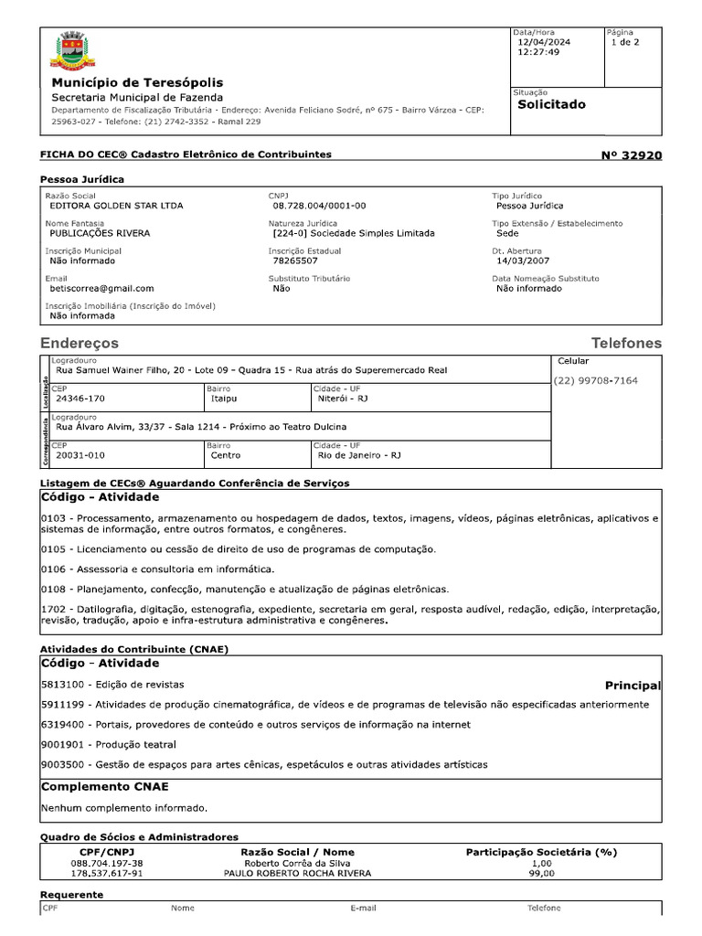Ficha CEC | PDF