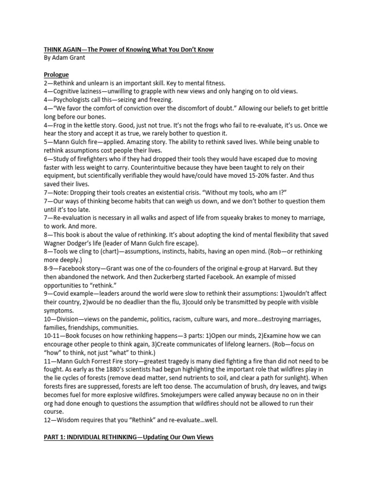 THINK AGAIN - Adam Grant | PDF