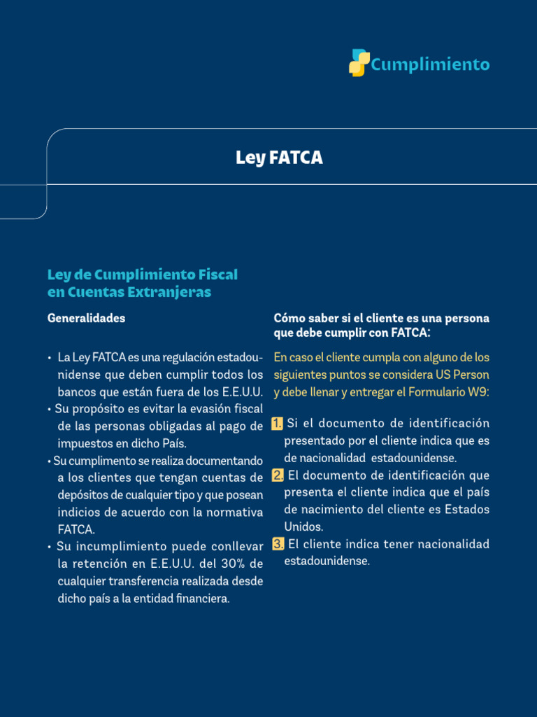 Ley FATCA - Fase 2 Curso Acciones Limpias | PDF