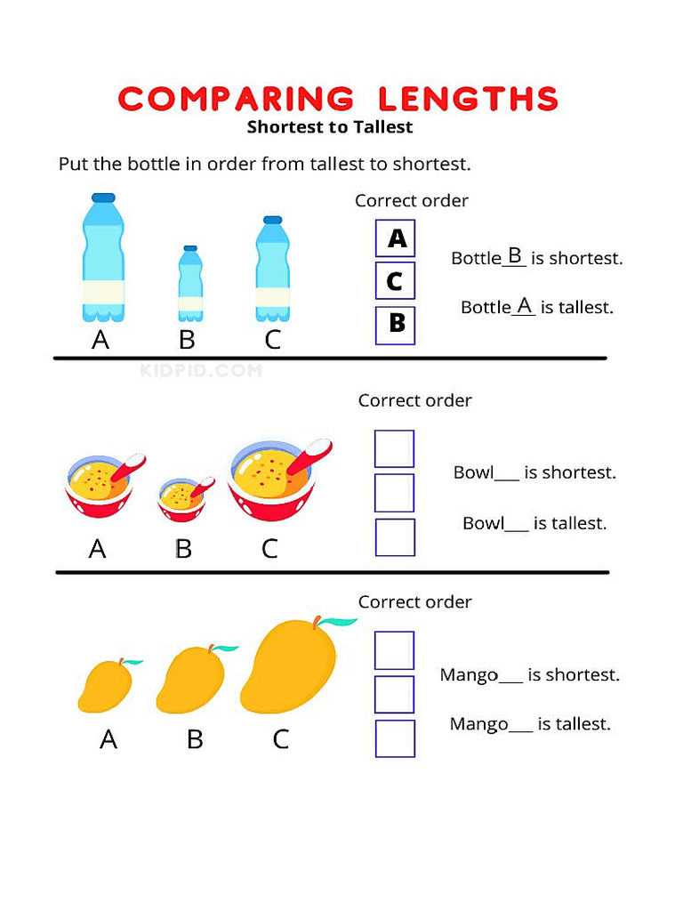Maths-Comparing Based On Lengths | PDF