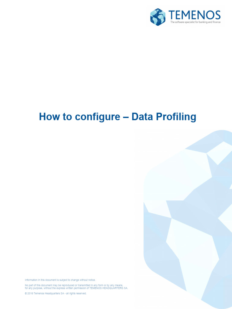 How To - Configure Data Profiling | PDF