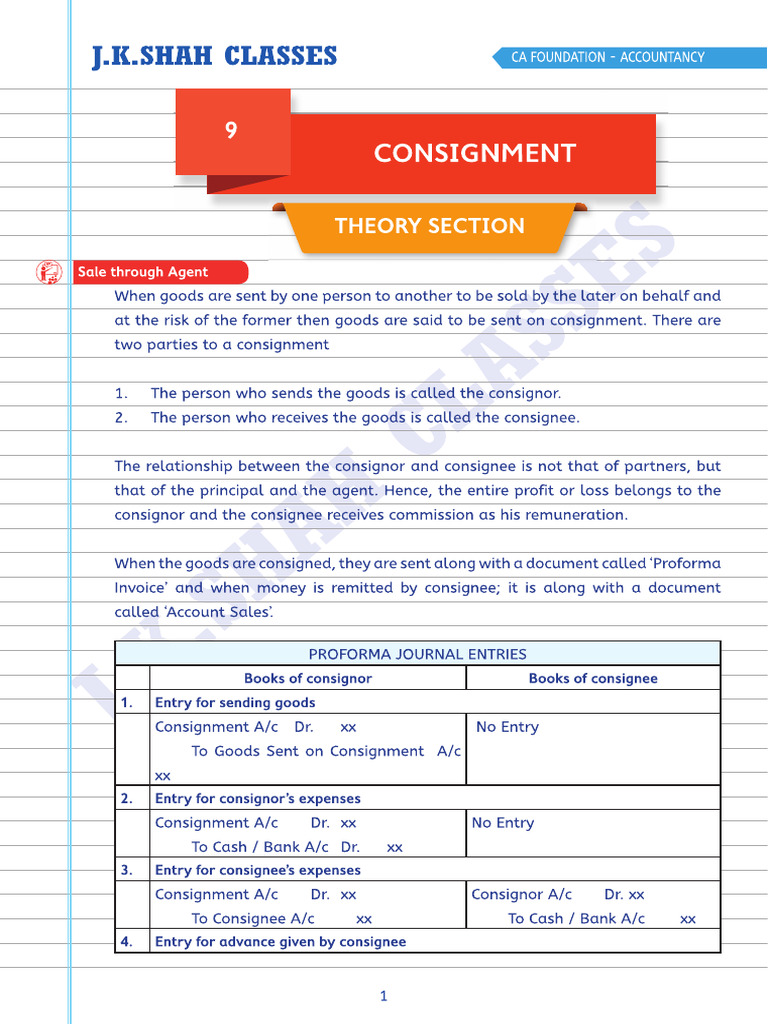 CONSIGNMENT | PDF