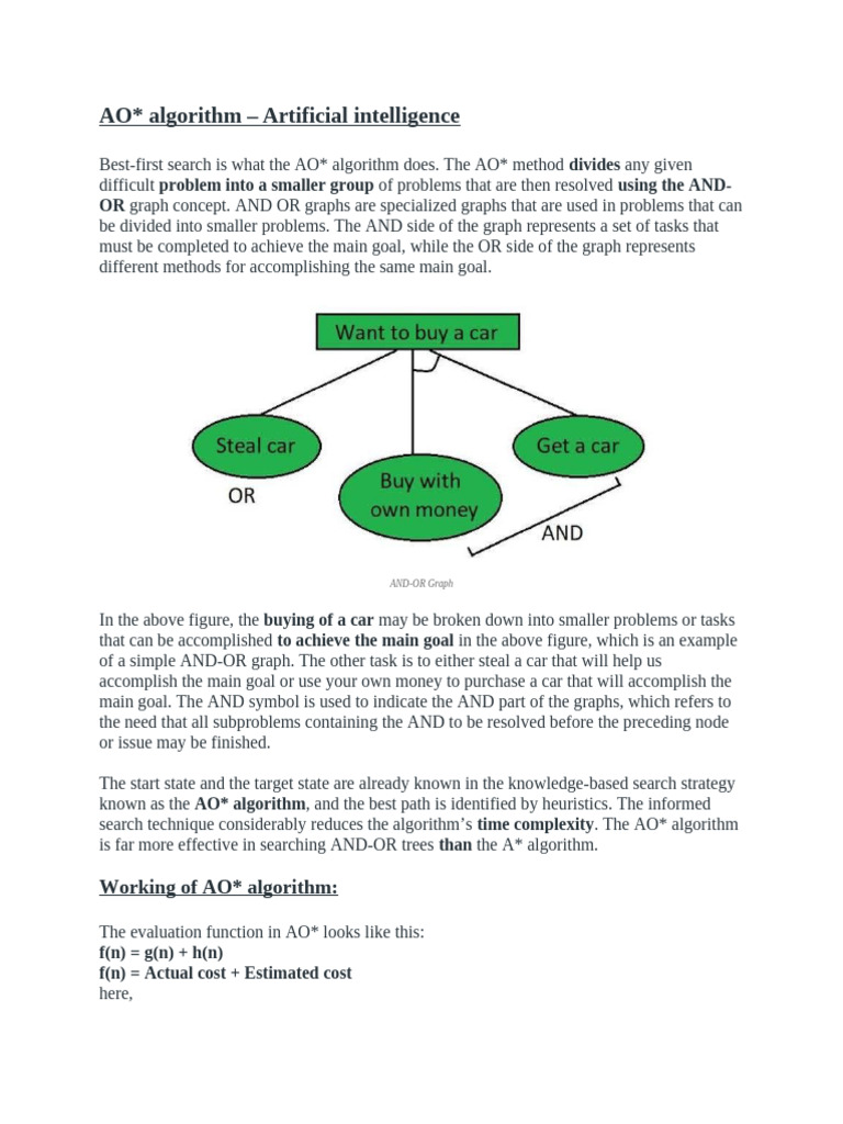 AO Star Algorithm | PDF