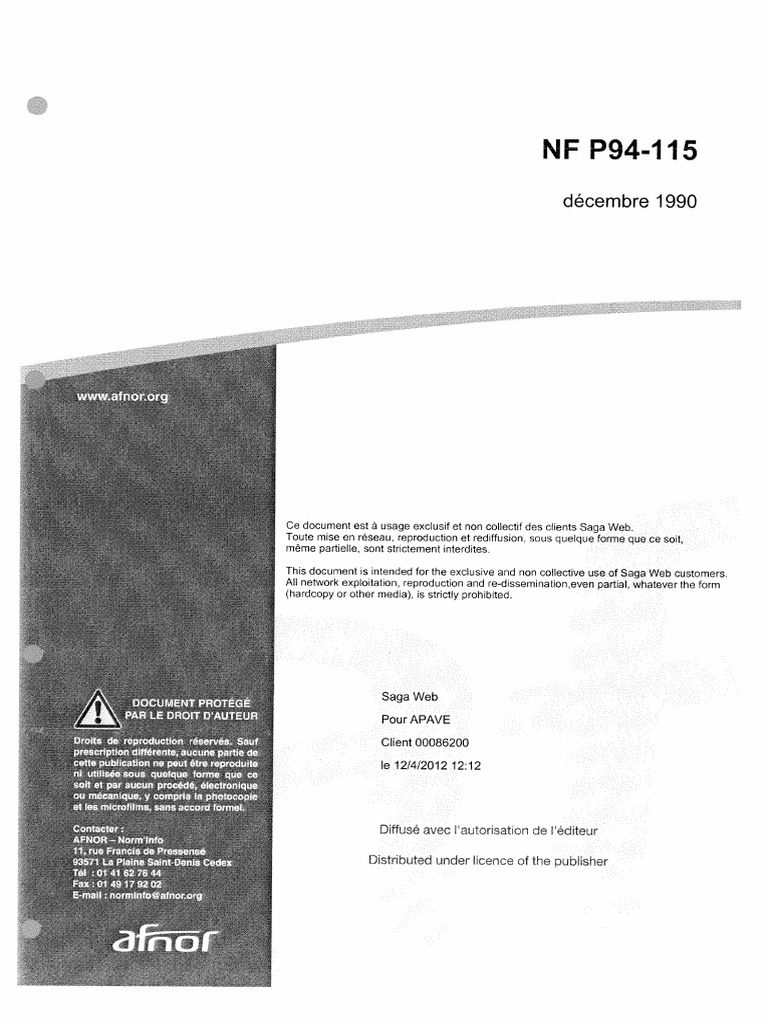 11 - NF P 94-115 - Essai de Pénétration Dynamique de Type B | PDF