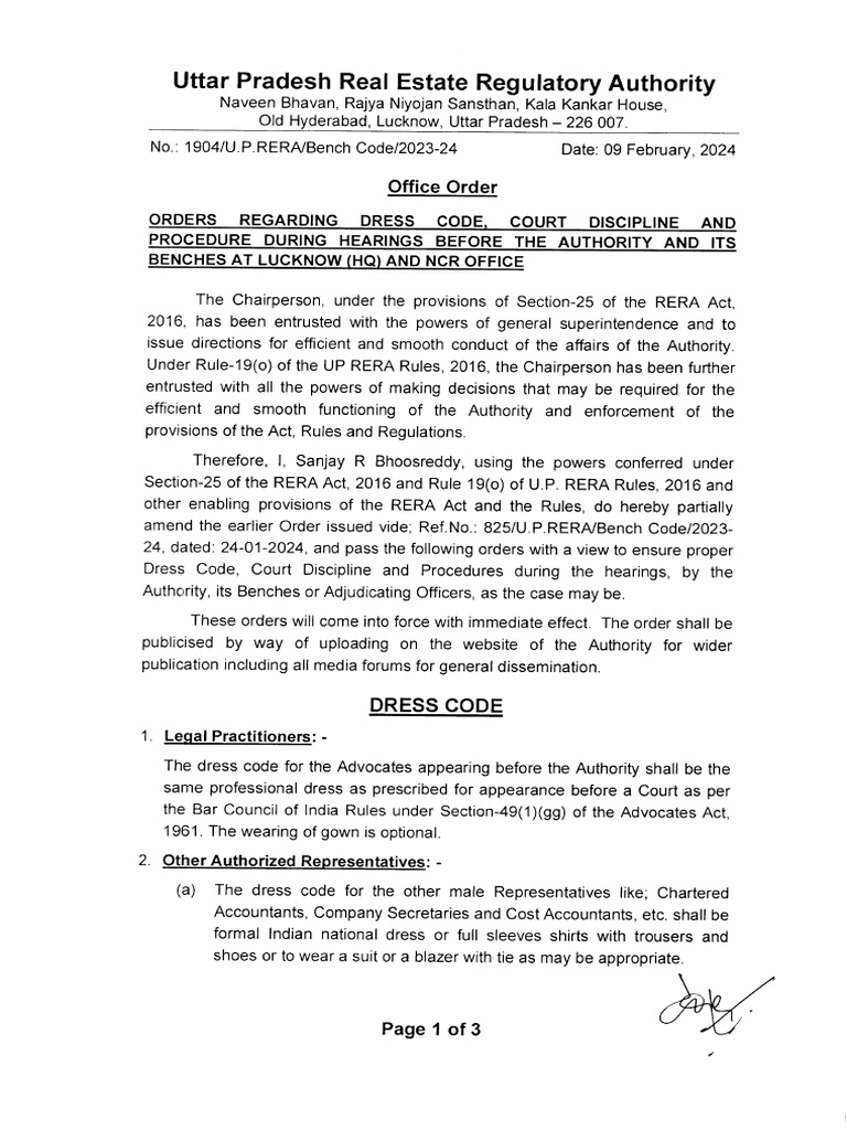 Dress Code Orders | PDF