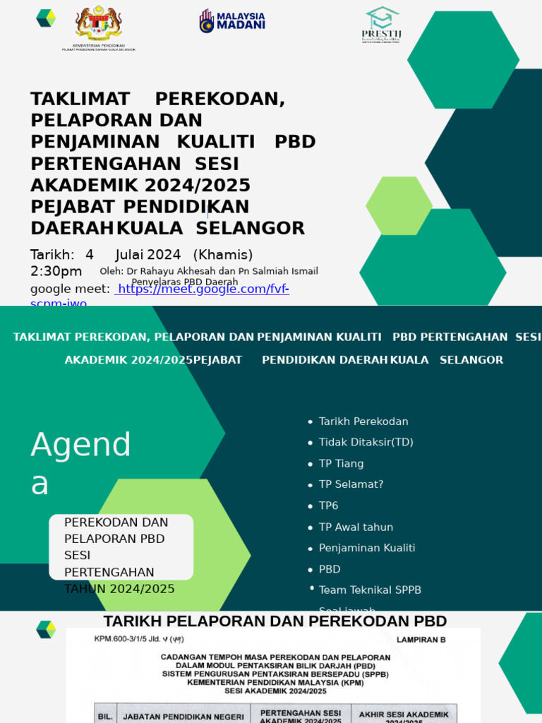 Taklimat Perekodan PBD Pertengahan Tahun | PDF