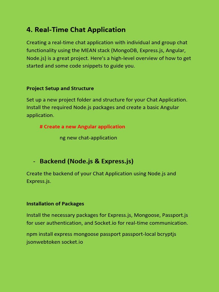 Real-Time Chat Application | PDF