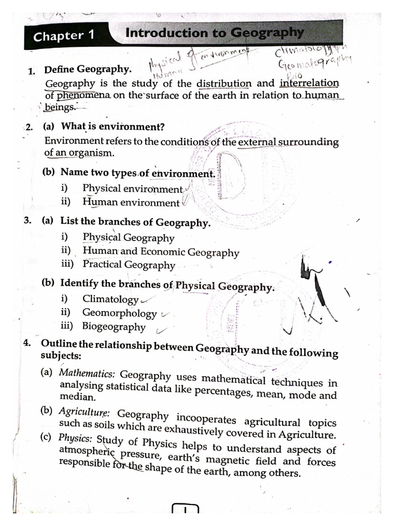 f1 Geography Notes | PDF