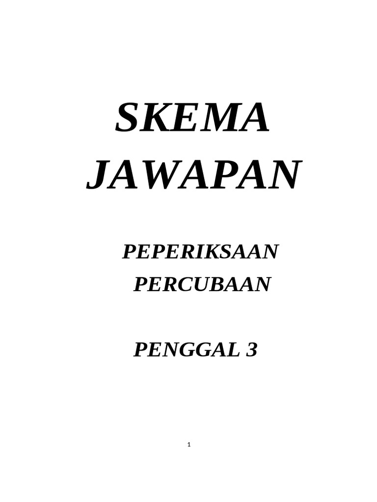 Skema Jawapan Geografi P3 | PDF