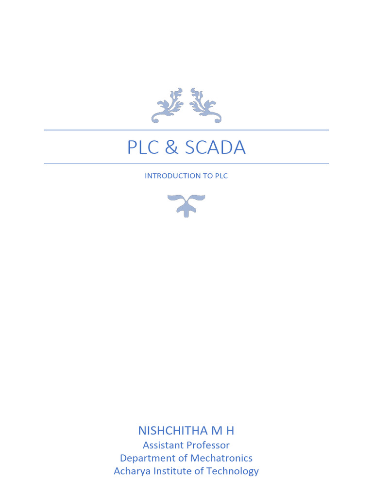 Module-1 - Introduction To PLC - Lecture Notes | PDF Module-1 - Introduction To PLC - Lecture Notes | PDF