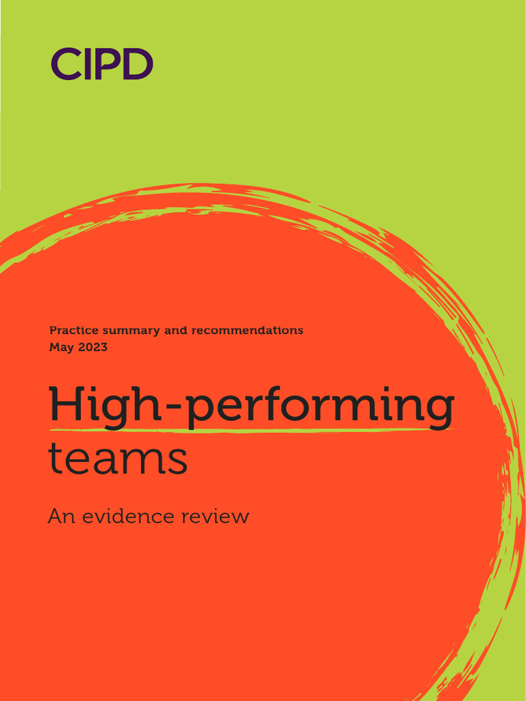 High-Performing Teams - An Evidence Review - Practice Summary and Recommendations - 8388-High ...