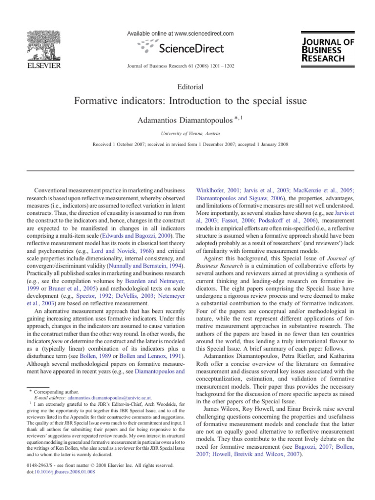 Diamantopoulos, 2008, Formative | PDF