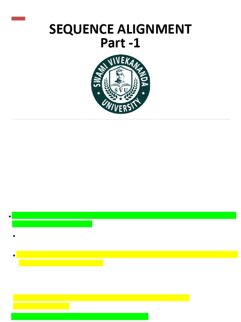 Sequence Alignment | PDF