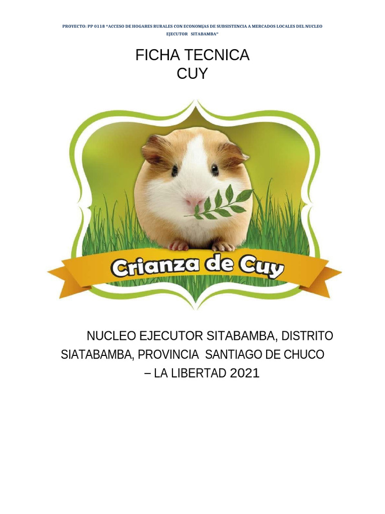 Ficha Tecnica Del Cuy | PDF