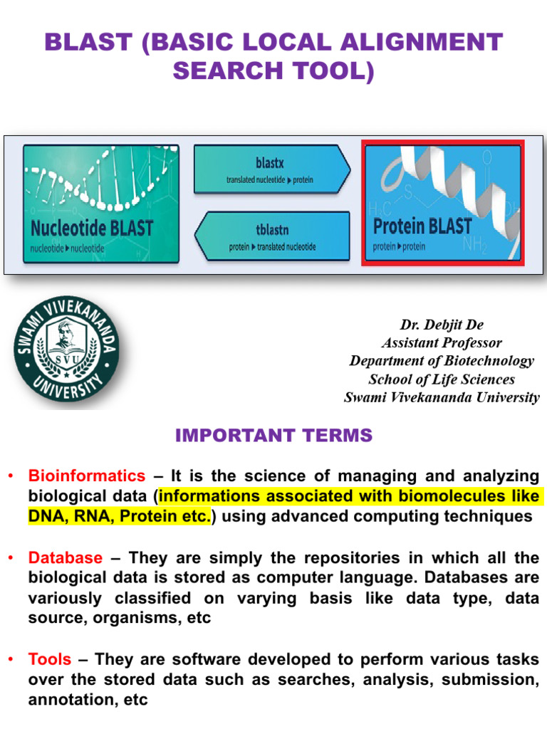Blast Basic Local Alignment Search Tool | PDF