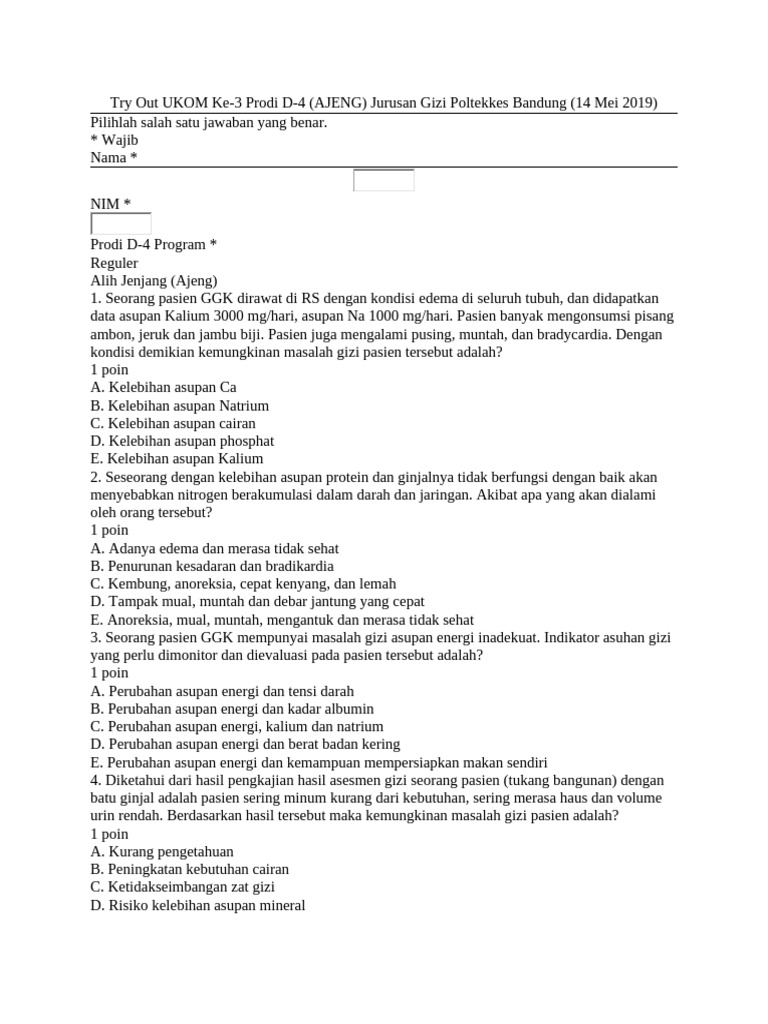 Try Out UKOM Ke 3 | PDF