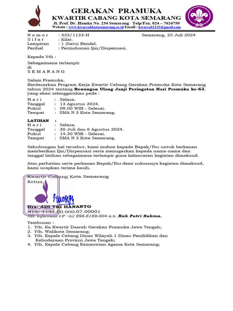 Permohonan Ijin Dispen Petugas RUJ | PDF