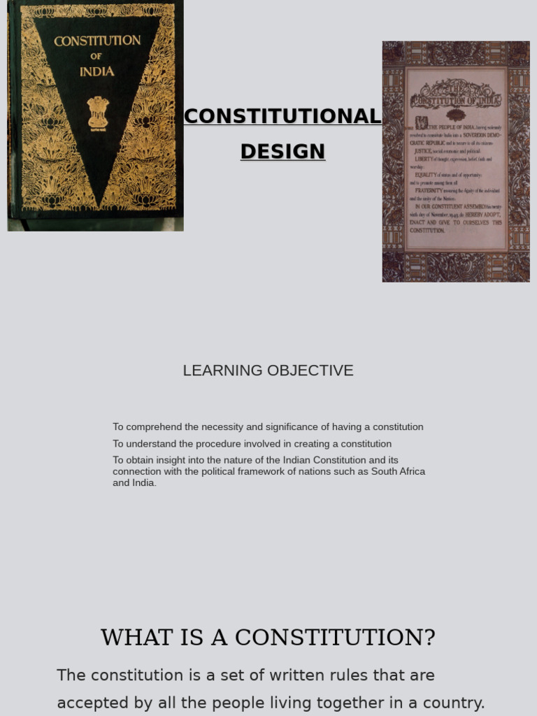 Ch-2 Constitutional Design 1 | PDF