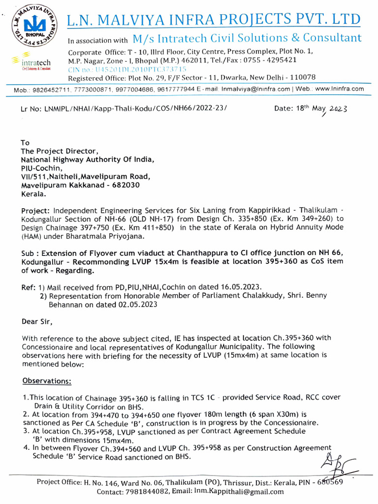 L.N. Malviya Infra Projects Pvt. LTD: in Association With M/s Intratech ...