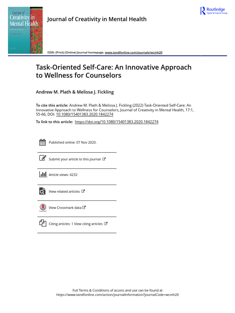 Task-Oriented Self-Care An Innovative Approach To Wellness For ...
