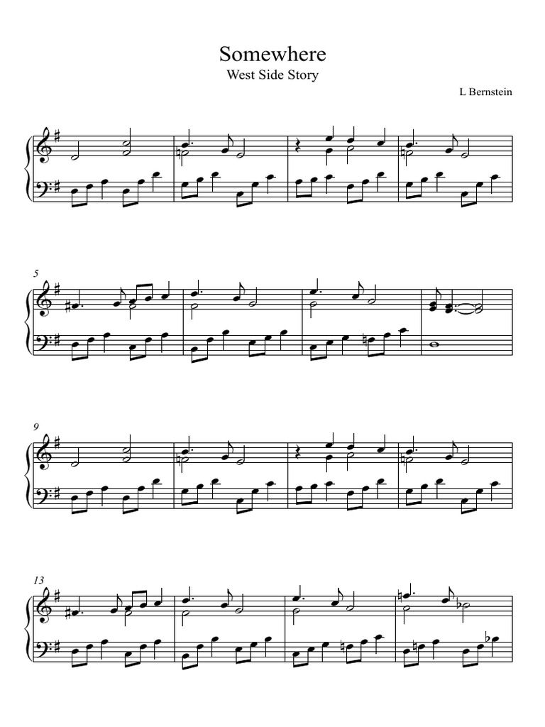 Somewhere - Full Score | PDF