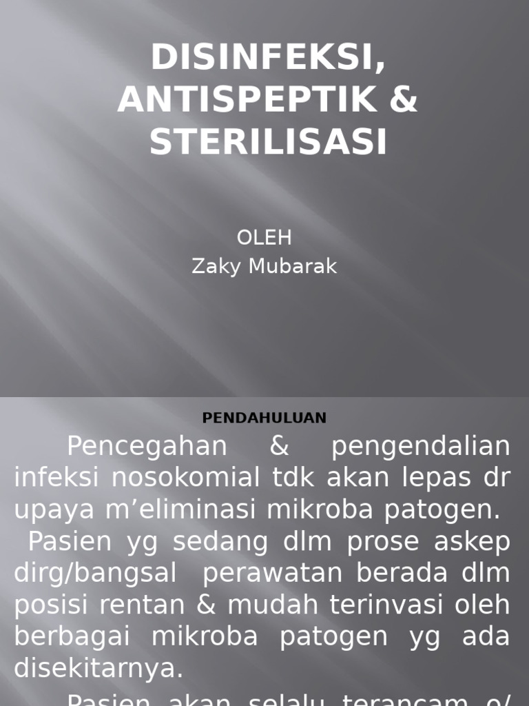 Desinfeksi Sterilisasi Zaky Mubarak | PDF