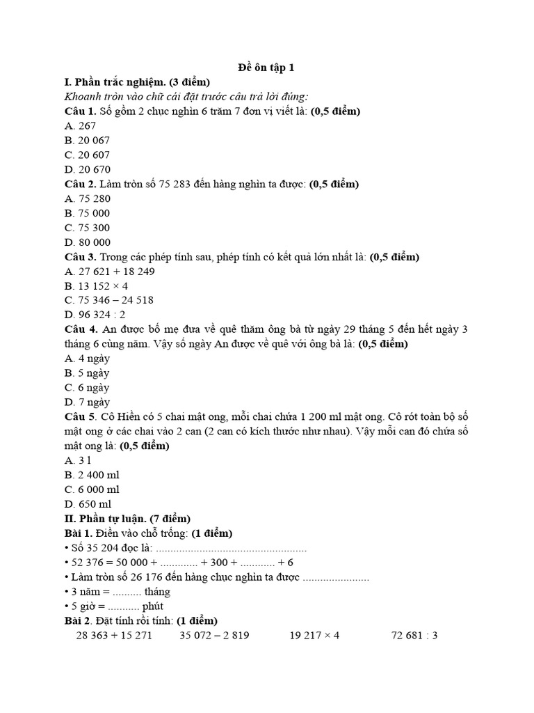 bt toán lớp 3 - thịnh | PDF