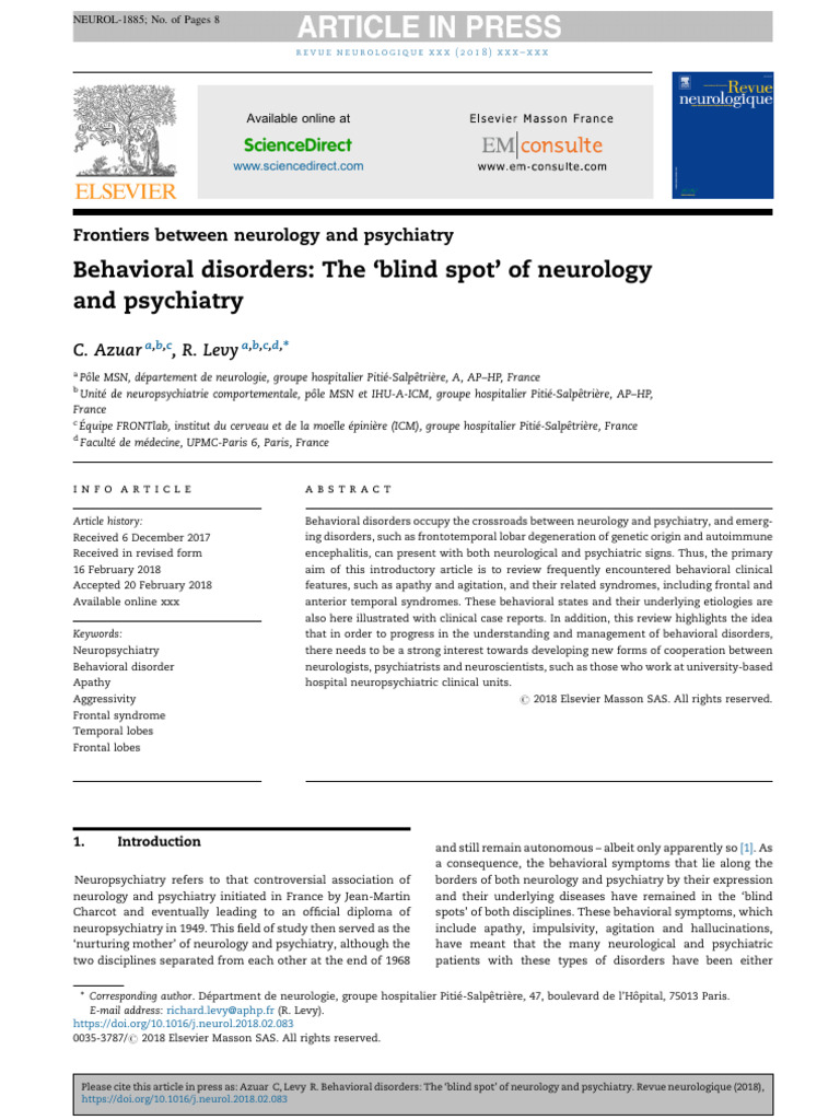 Behavioral Disorders | PDF