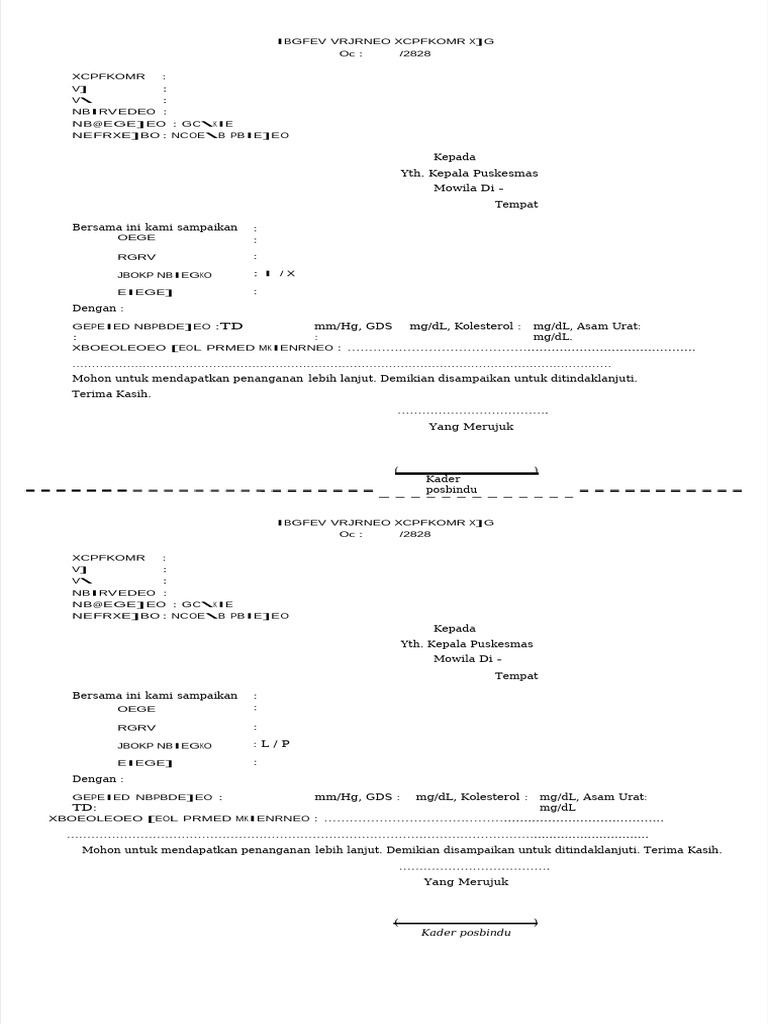 PDF Lembar Rujukan Posbindu PTM | PDF