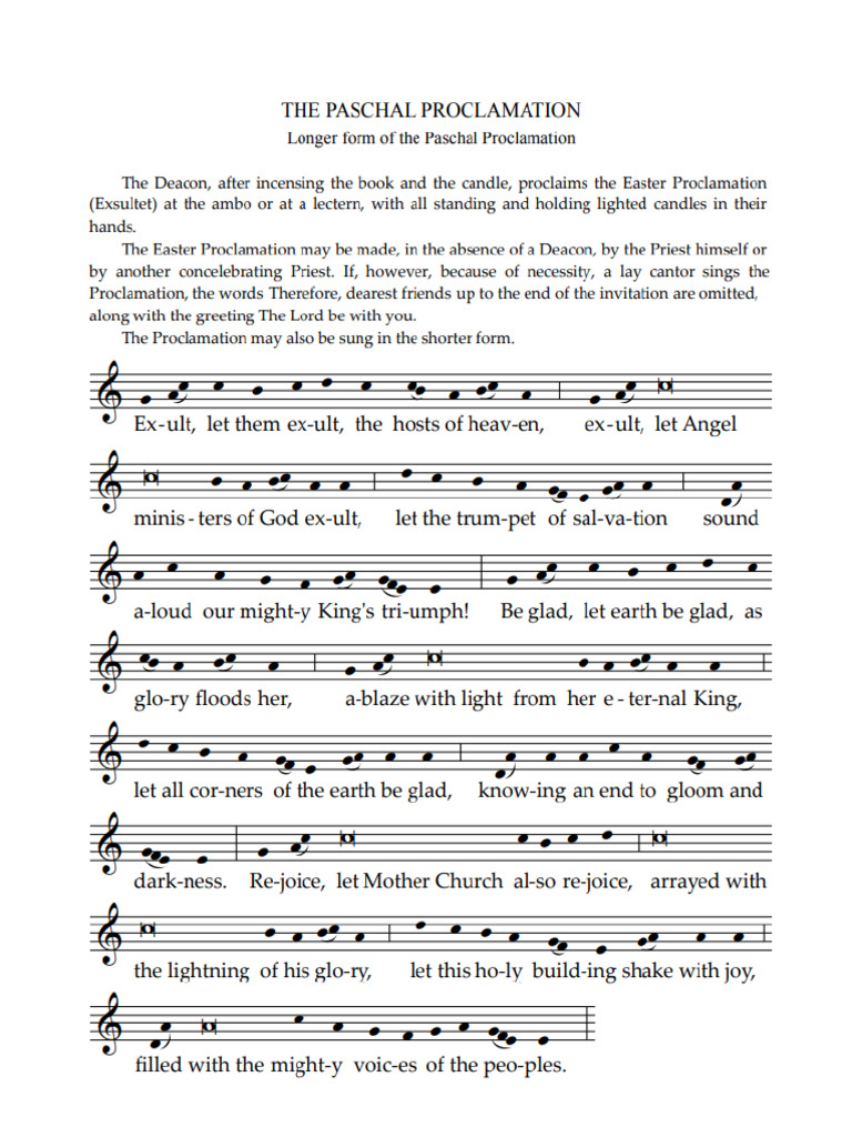 Easter Proclamation (Edited) | PDF