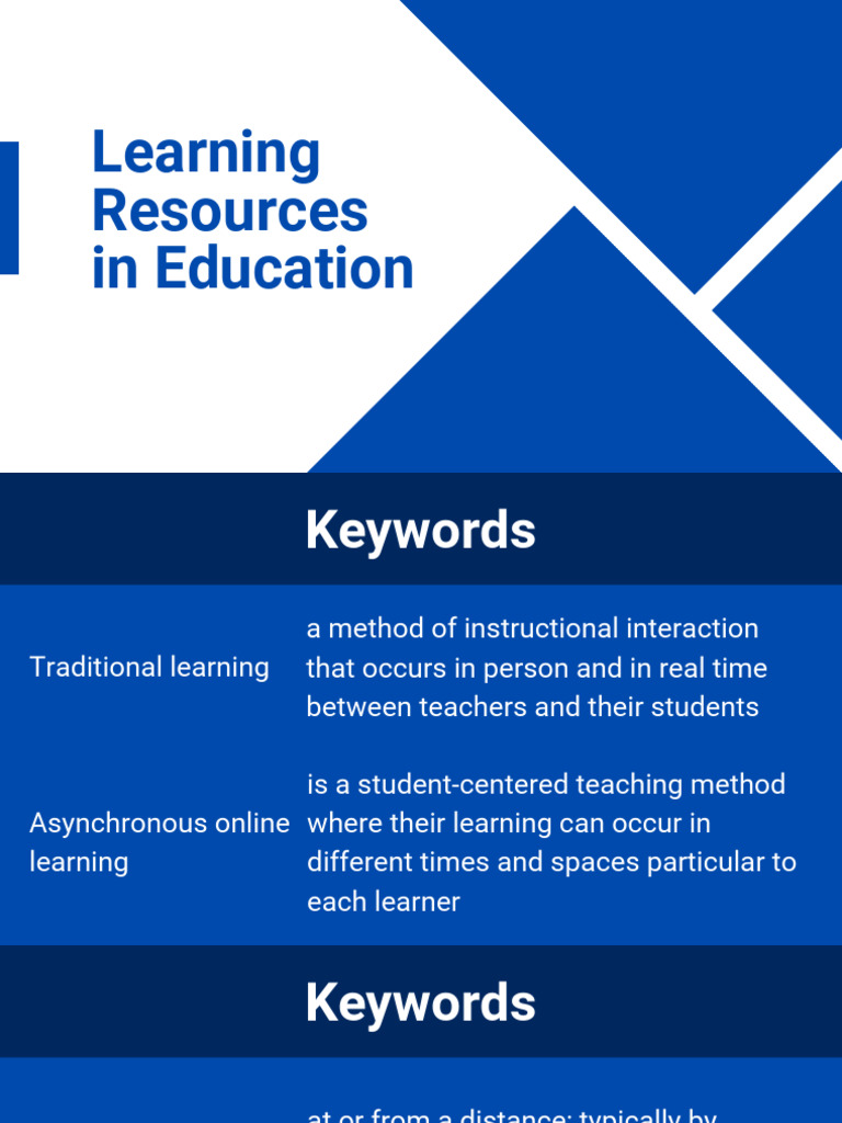 Learning Resources in Education Ed10 | PDF | Educational Technology ...